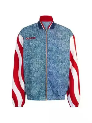Adidas Track Top With A Contemporary Loose Fit For Casual Style - Blue