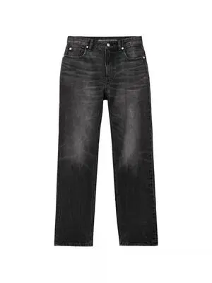 Alexander Wang High-rise Taper Jeans W/ Crystal Stud - Grey