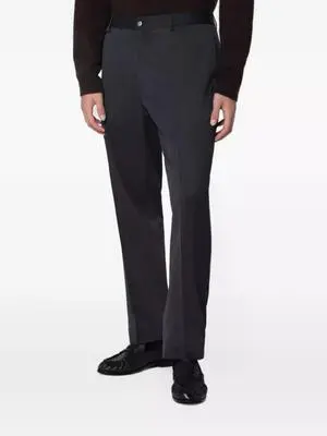 SANTANIELLO Pressed-crease Straight-leg Trousers - Grey