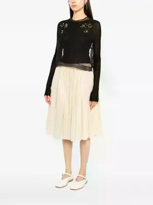 COTEMP Bead-embellished Sheer Top