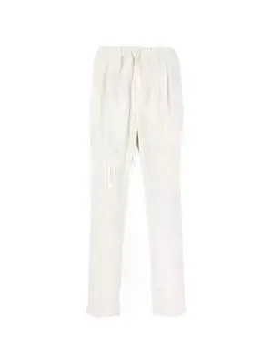BRIGLIA 1949 Corduroy-effect Drawstring Trousers - White