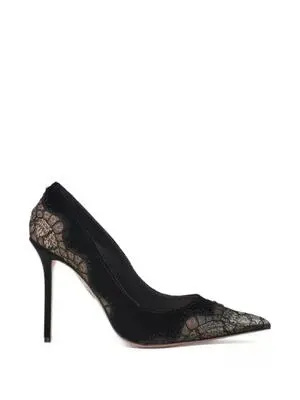 AQUAZZURA Velvet Meadow Pumps 105 - Black