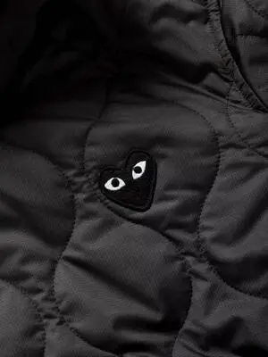 Play Comme Des Garcon Quilted Heart-patch Hoodie