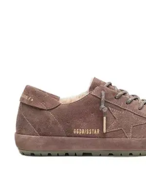 GOLDEN GOOSE Super Star Suede-upper Star-heel And Foxing-shearling Lininig
