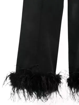 STYLAND Feather-trim Cropped Trousers