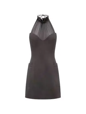 OUDE WAAG Halterneck Mini Dress - Grey
