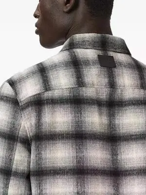 ALLSAINTS Check-pattern Logo-embroidered Shirt Jacket