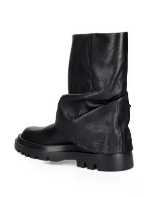 BALDININI Buckle-detail Pebbled Biker Boots