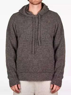 ATOMO FACTORY Knit Drawstring Hoodie - Grey