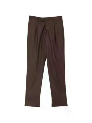 LARDINI Pleated Tailored Trousers - Brown