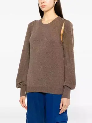 CUDDLEUP Panelled Crew-neck Sweater