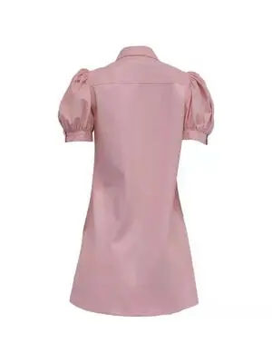 Alice + Olivia Jenn Puff-sleeve Shirt Dress