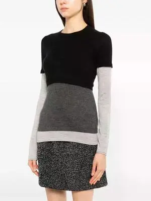 CUDDLEUP Colour-block Layered Top