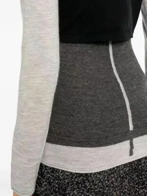 CUDDLEUP Colour-block Layered Top