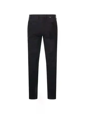 Canali Tapered-leg Chino Trousers - Blue