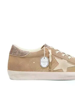 GOLDEN GOOSE Super-star Suede-upper Star-and-heel With Crystals Sneakers