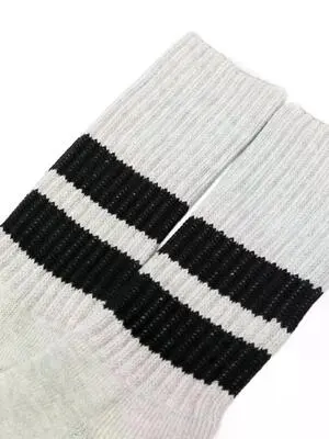 Comme Des Garçons Striped Ribbed Socks