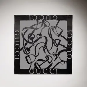 Gucci Equestrian Silk Viscose Shawl