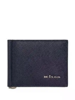 Kiton Logo-plaque Bifold Wallet - Blue