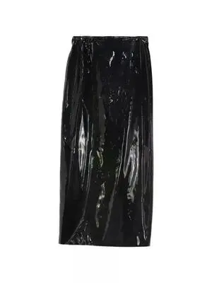 Alessandra Rich Vinyl Midi Skirt