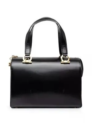FERRAGAMO 1990-2000 Smooth Calfskin Gancini Boston Bag Satchel