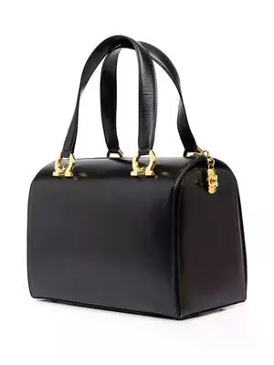 FERRAGAMO 1990-2000 Smooth Calfskin Gancini Boston Bag Satchel