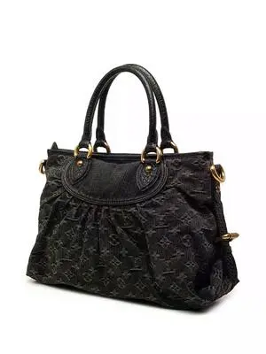 LOUIS VUITTON 2007 Monogram Denim Neo Cabby Mm Satchel