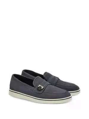 FERRAGAMO Boat Shoes Loafers With Gancini-ornament