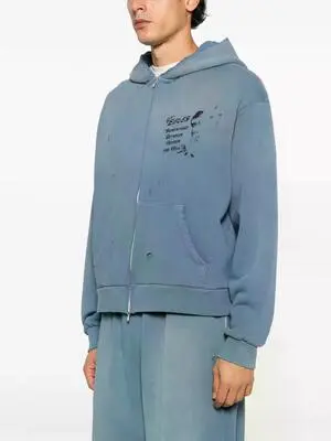 EIFLES Distressed Logo-print Hoodie