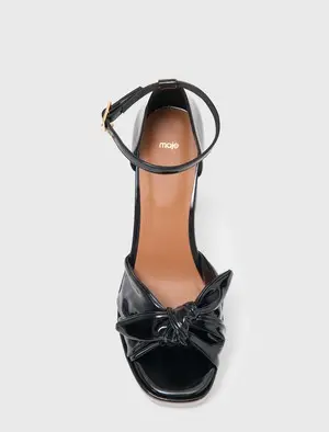 Maje Patent Leather Sandals With Heels