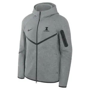 Nike Illinois Fighting Illini Tech Men's Basketball Fleece Full-zip Hoodie Grey
