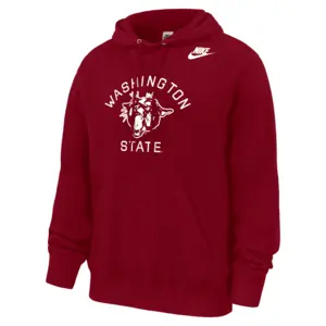Nike Washington State Cougars Club Football Fleece Pullover Hoodie - Red