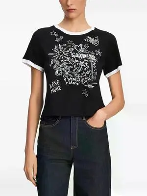 Cinq À Sept Doodle-print T-shirt - Black
