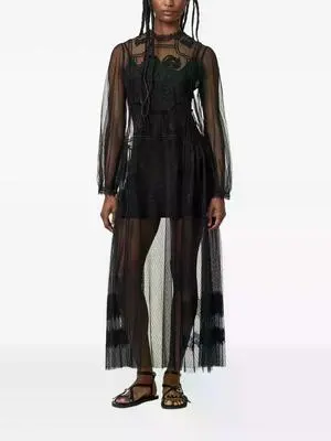 ALLSAINTS Cesca Mesh Midi Dress
