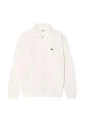 Lacoste Polo-collar Piqué Sweatshirt - Neutrals