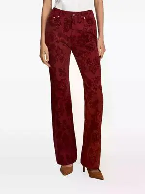 Cinq À Sept Stevie Paisley-flocked Jeans