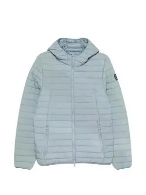 PIQUADRO Quilted Hooded Jacket - Blue