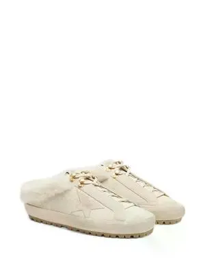 GOLDEN GOOSE Super-star Sabot Suede-upper-and-star Shearling-lining Sneakers