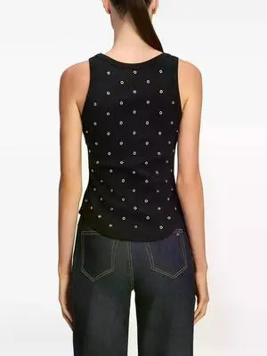 Cinq À Sept Quenta Grommet-embellished Tank Top