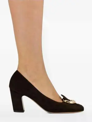 FERRAGAMO Gancini Block Heel Pumps