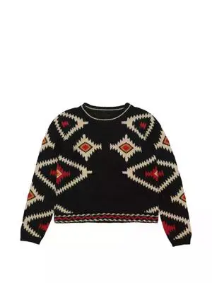 FORTELA Lyvia Geometric Sweater - Black