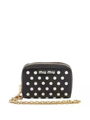 Miu Miu 2010s Polka-dot Coin Purse - Black