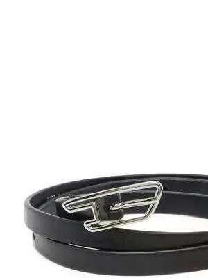 DIESEL® 1.5cm Belt In Pull-up Leather With D Buckle - Black