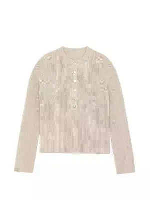 FORTELA Lou Ribbed Cashmere Sweater - Neutrals