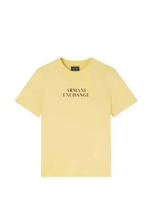 Armani Exchange Logo-print T-shirt - Yellow