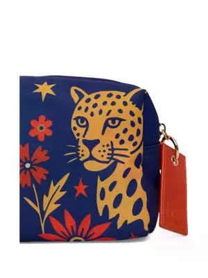 Lola Casademunt Leopard-print Floral-print Make-up Bag
