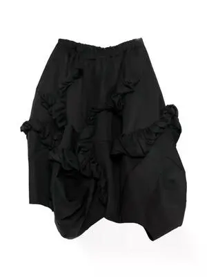 Comme Des Garçons Ruffled Asymmetric Skirt - Black