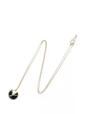 Cartier 2010s Amulet De Onyx And Diamond Necklace - Pink