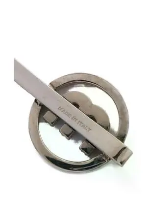 Miu Miu 2010s Rhinestone Logo Hair Clip - Silver