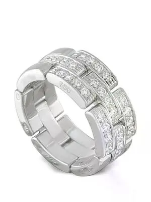 Cartier Maillon Panthère Diamond Ring - Silver